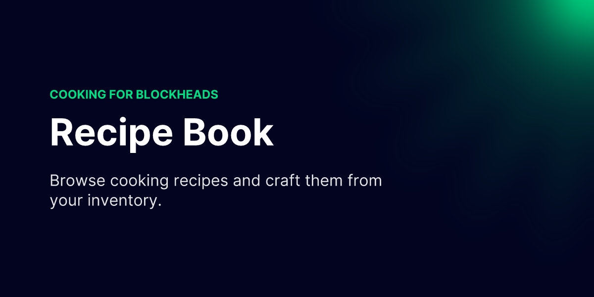 Recipe Book - Twelve Iterations - Mods